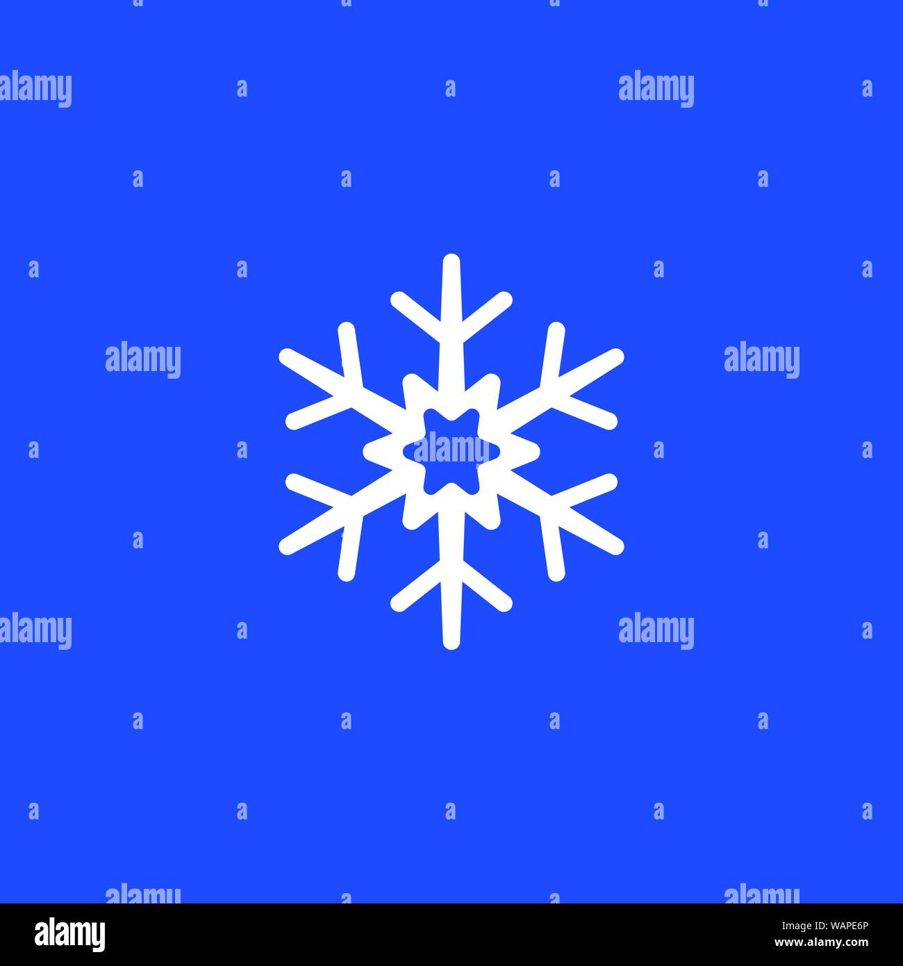 Snowflake vector icon. Snow pictogram. Winter symbol. Element for your ...