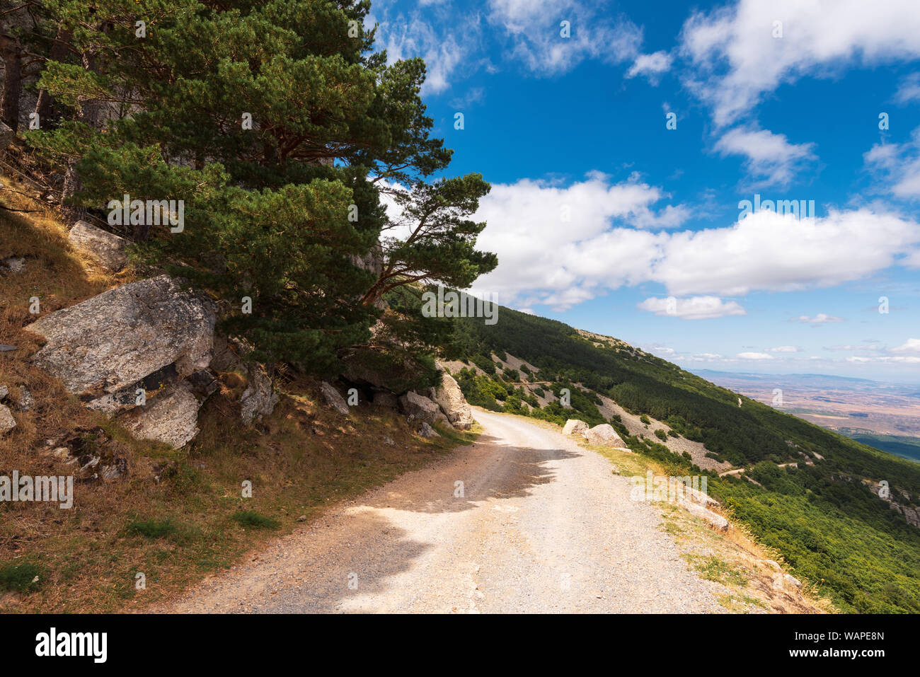 Rural pathway in moncayo mountain, Aragon region, Spain. Natural ...