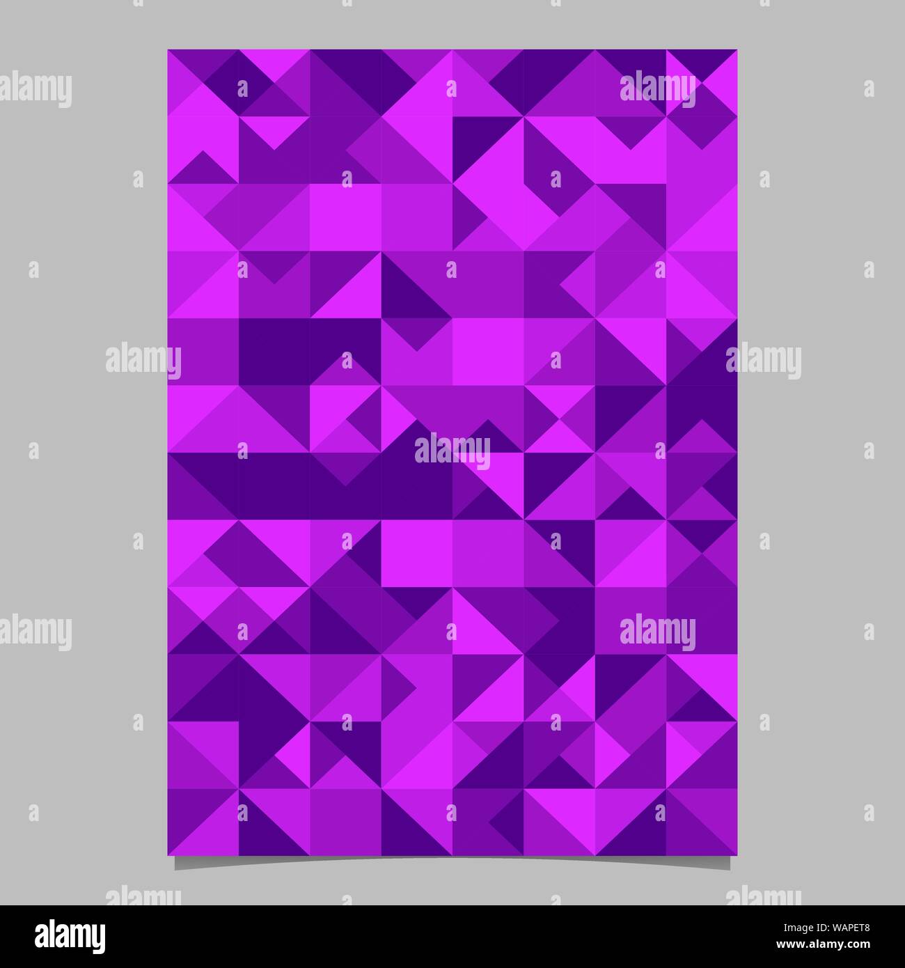 Triangle brochure template background - purple abstract polygonal ...