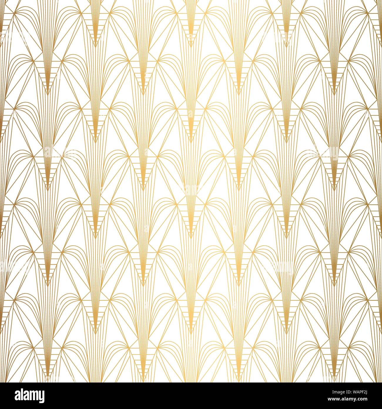 Art Deco Pattern. Seamless white and gold background Stock Vector Image ...