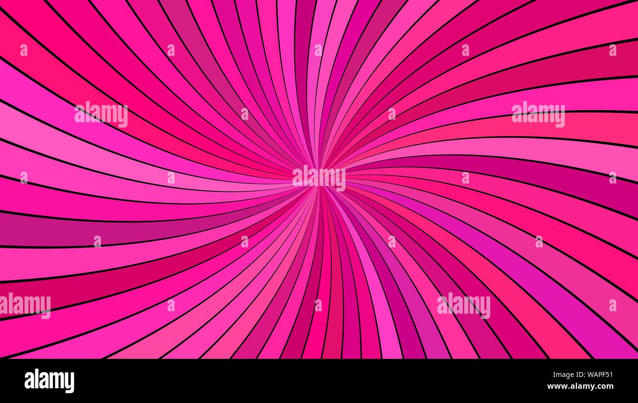 Pink Abstract Psychedelic Swirl Stripe Background Vector Curved Ray