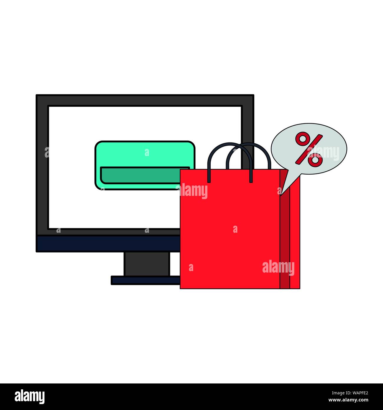 online shopping ecommerce sale cartoon Stock Vector Image & Art - Alamy