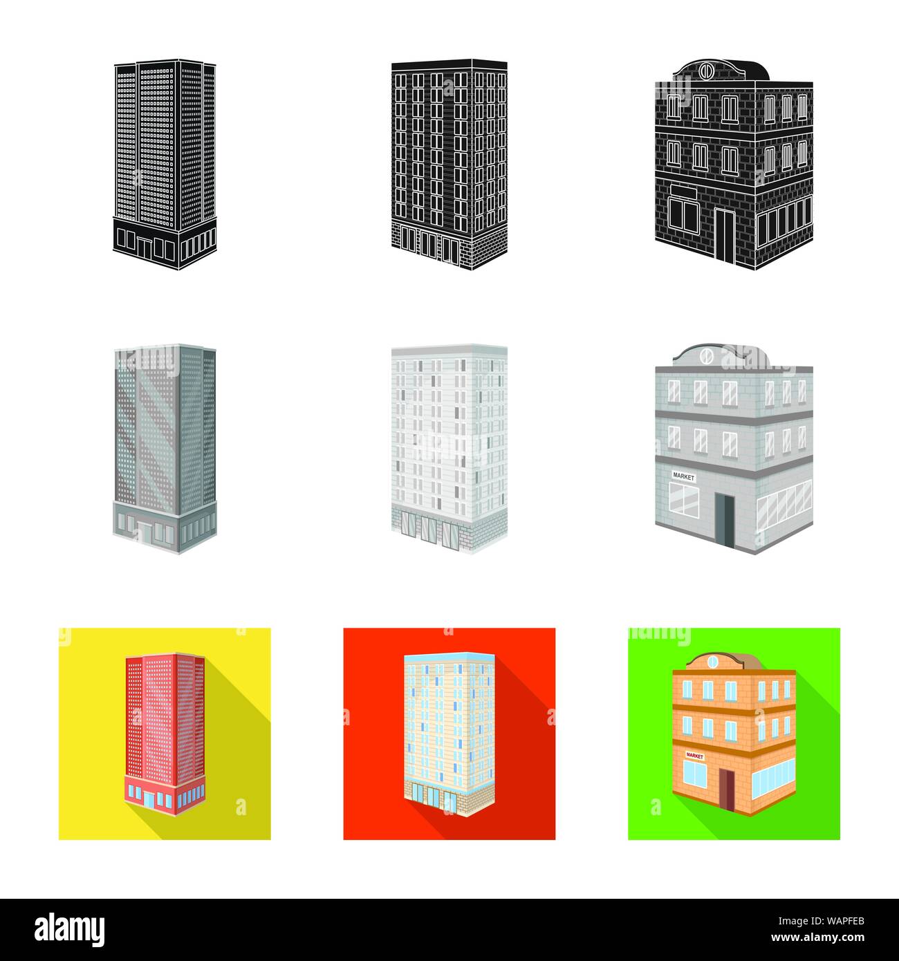 Vector design of construction and building symbol. Set of construction ...