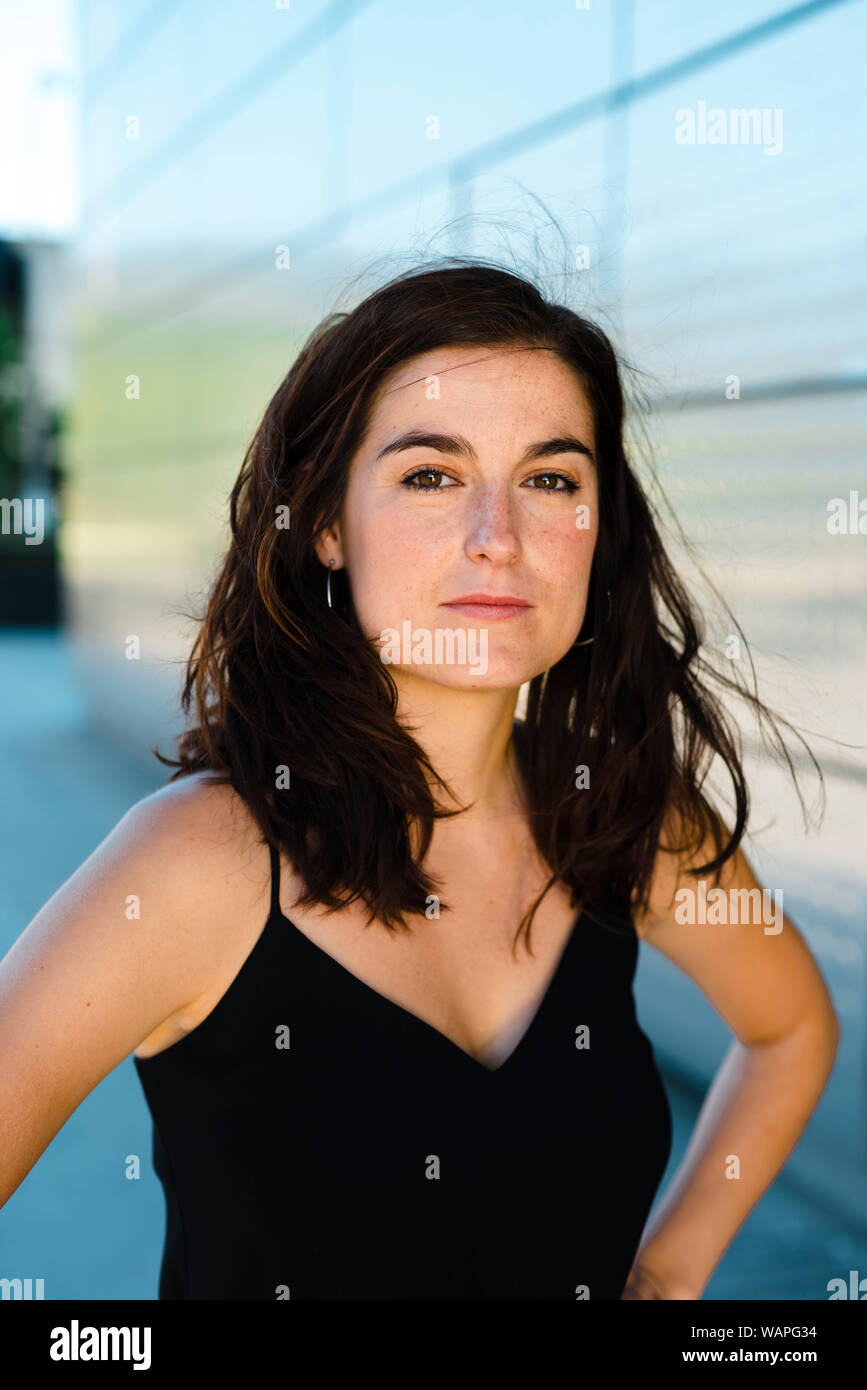 Woman girl freckles close hi-res stock photography and images - Alamy