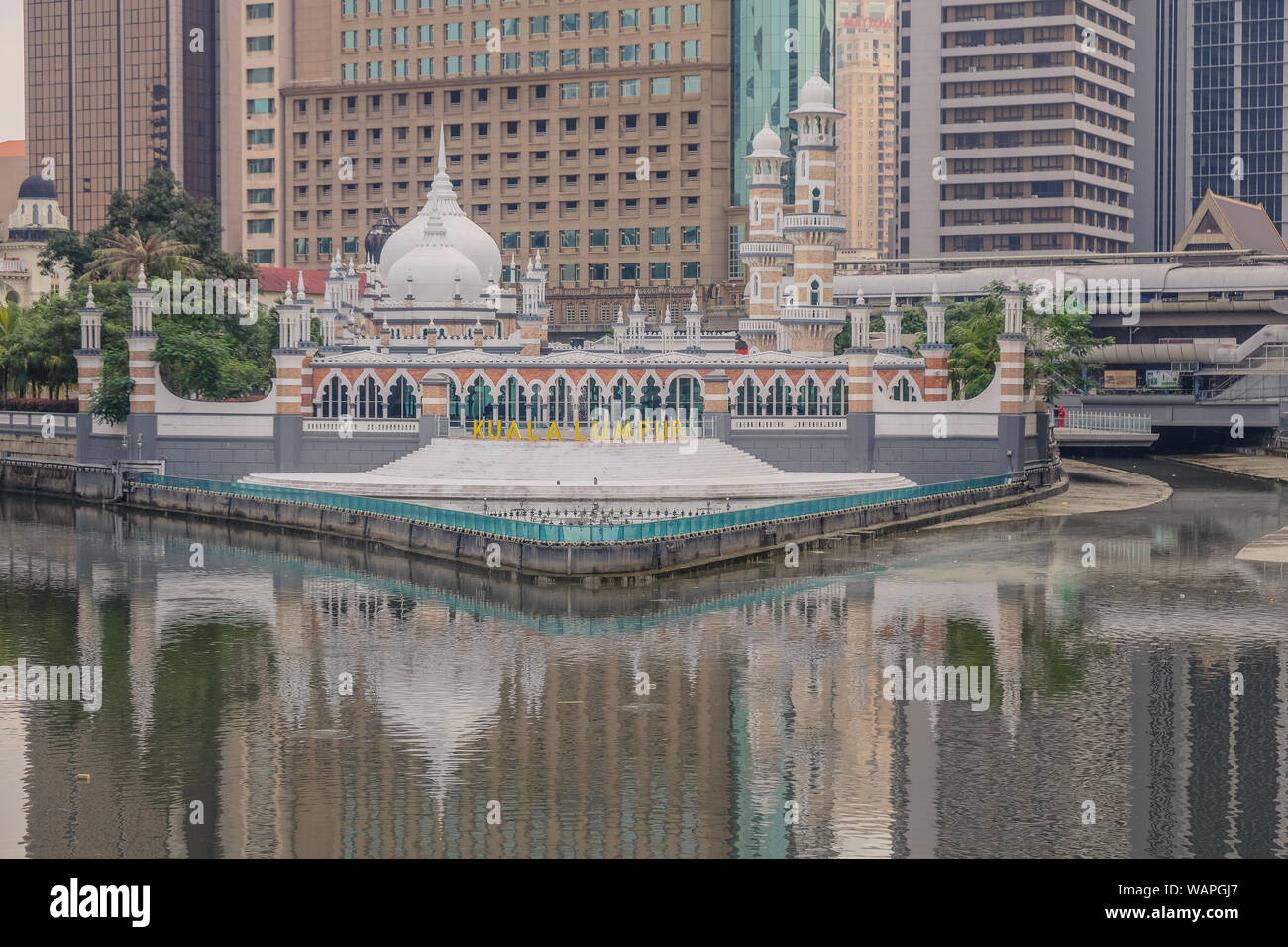 Kuala Lumpur, Malaysia - March 19, 2018: Reflections of the Jamek ...