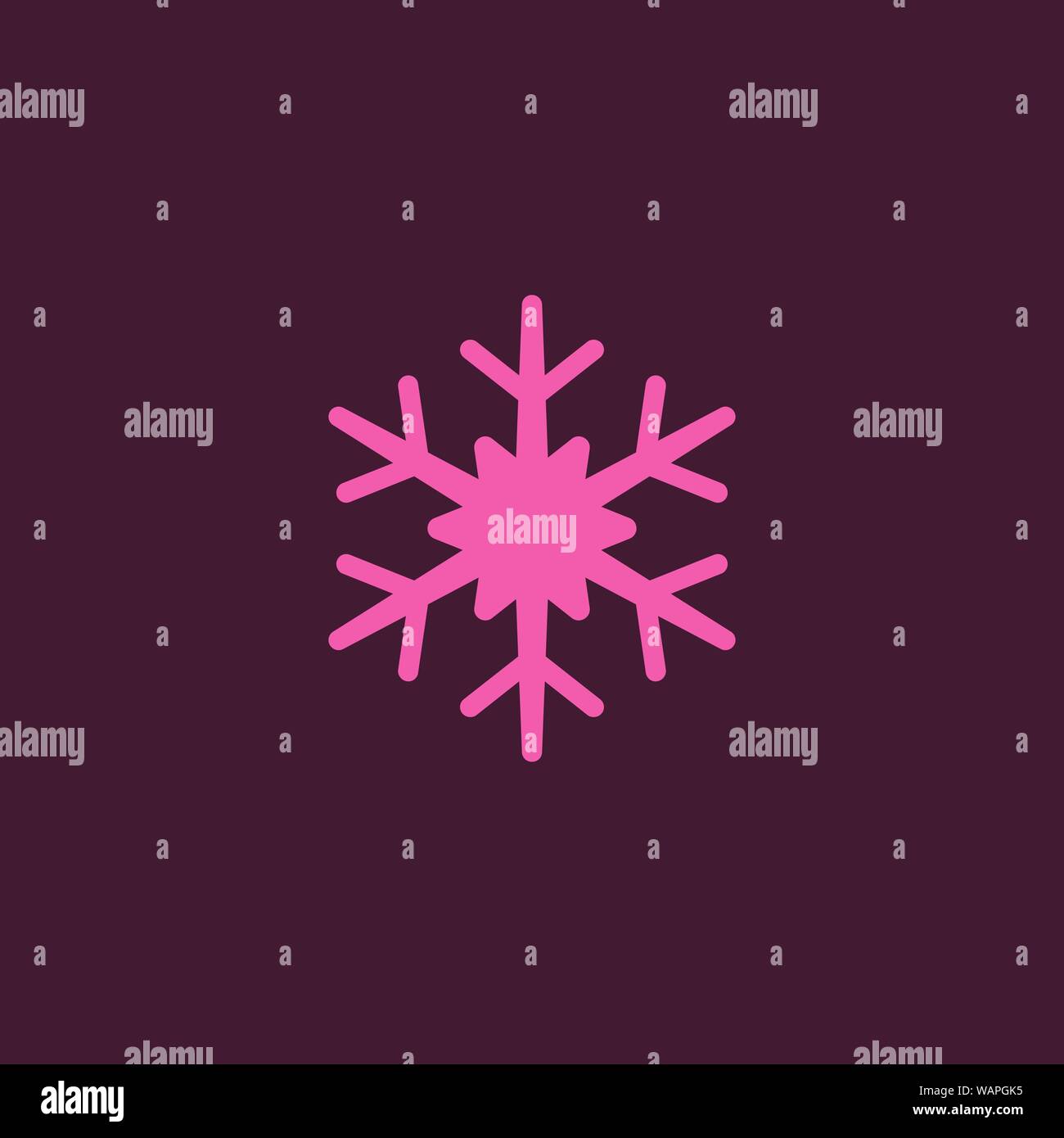 Pink snowflake icon, snow pictogram, winter symbol Stock Vector Image ...