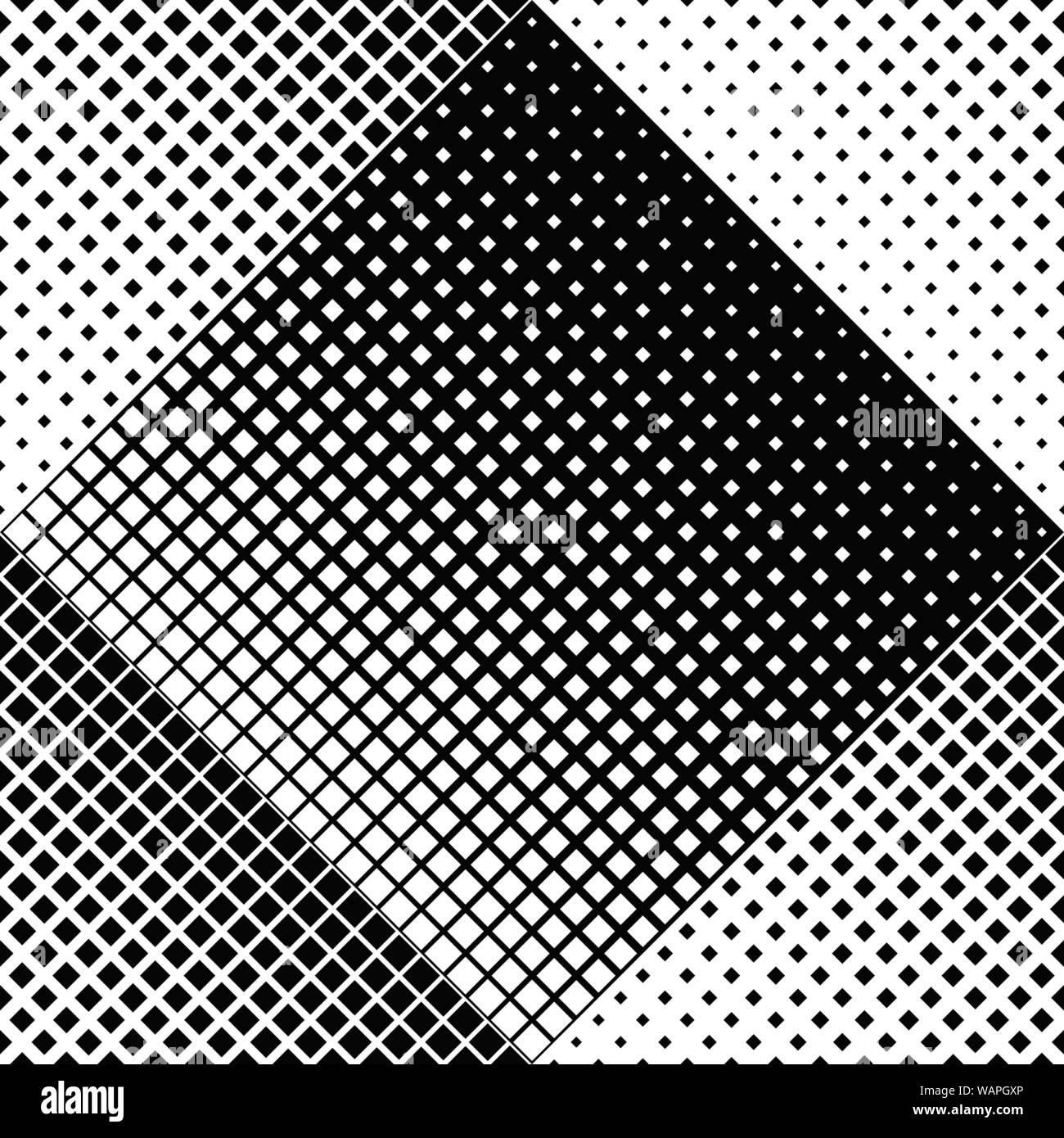 Black and white seamless diagonal square pattern background - monochrome vector graphic design ...