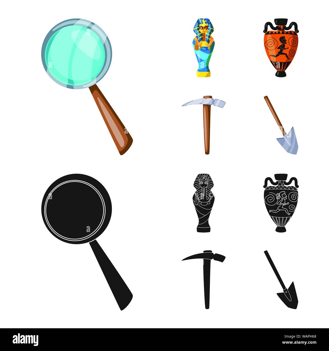 Isolated object of story and items icon. Set of story and attributes ...