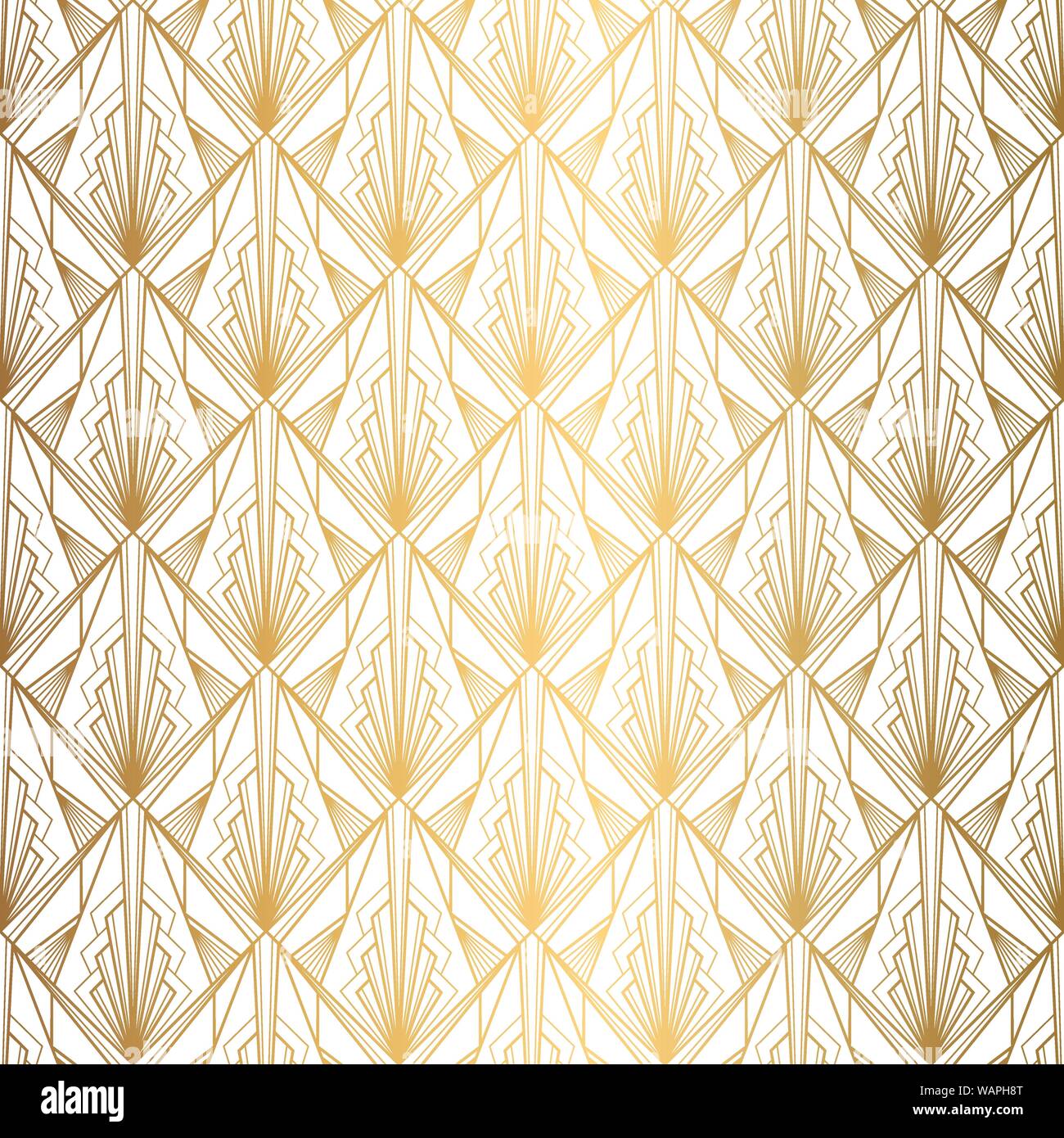 Art Deco Pattern. Seamless white and gold background Stock Vector Image ...