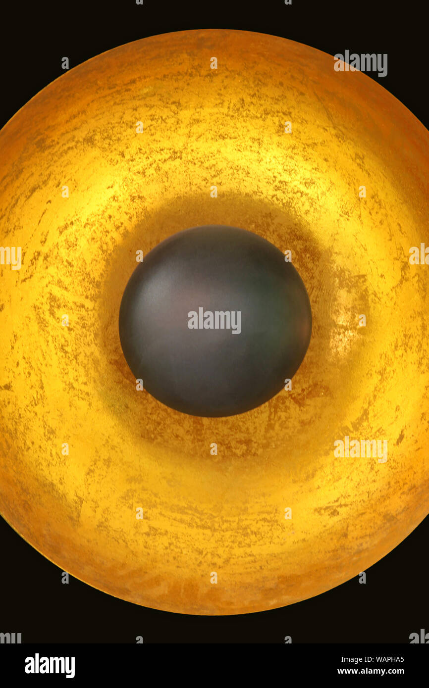 Abstract gold total sun solar eclipse Stock Photo - Alamy