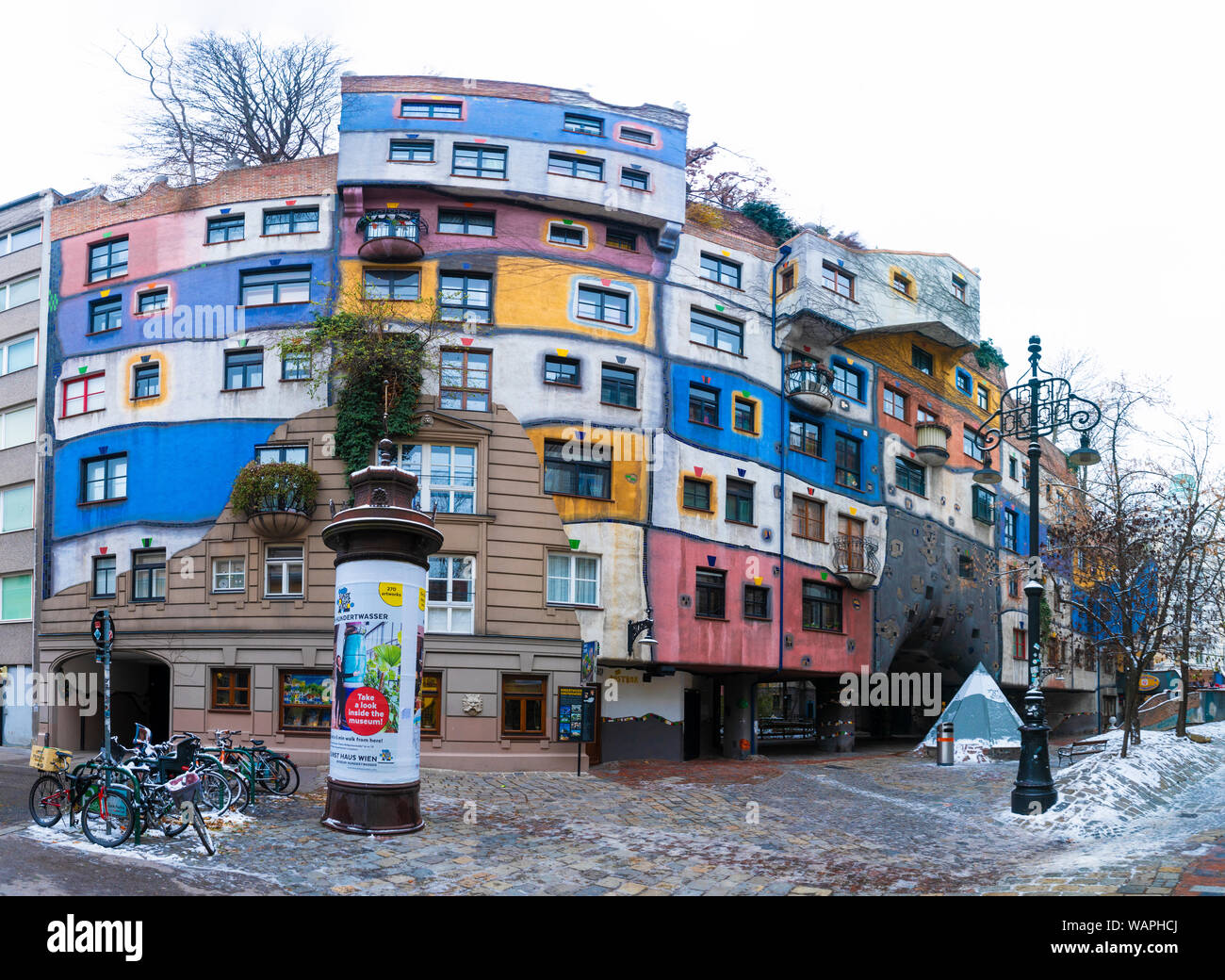 Colorful Facades Of Apartments In The Iconic Hundertwasser Village