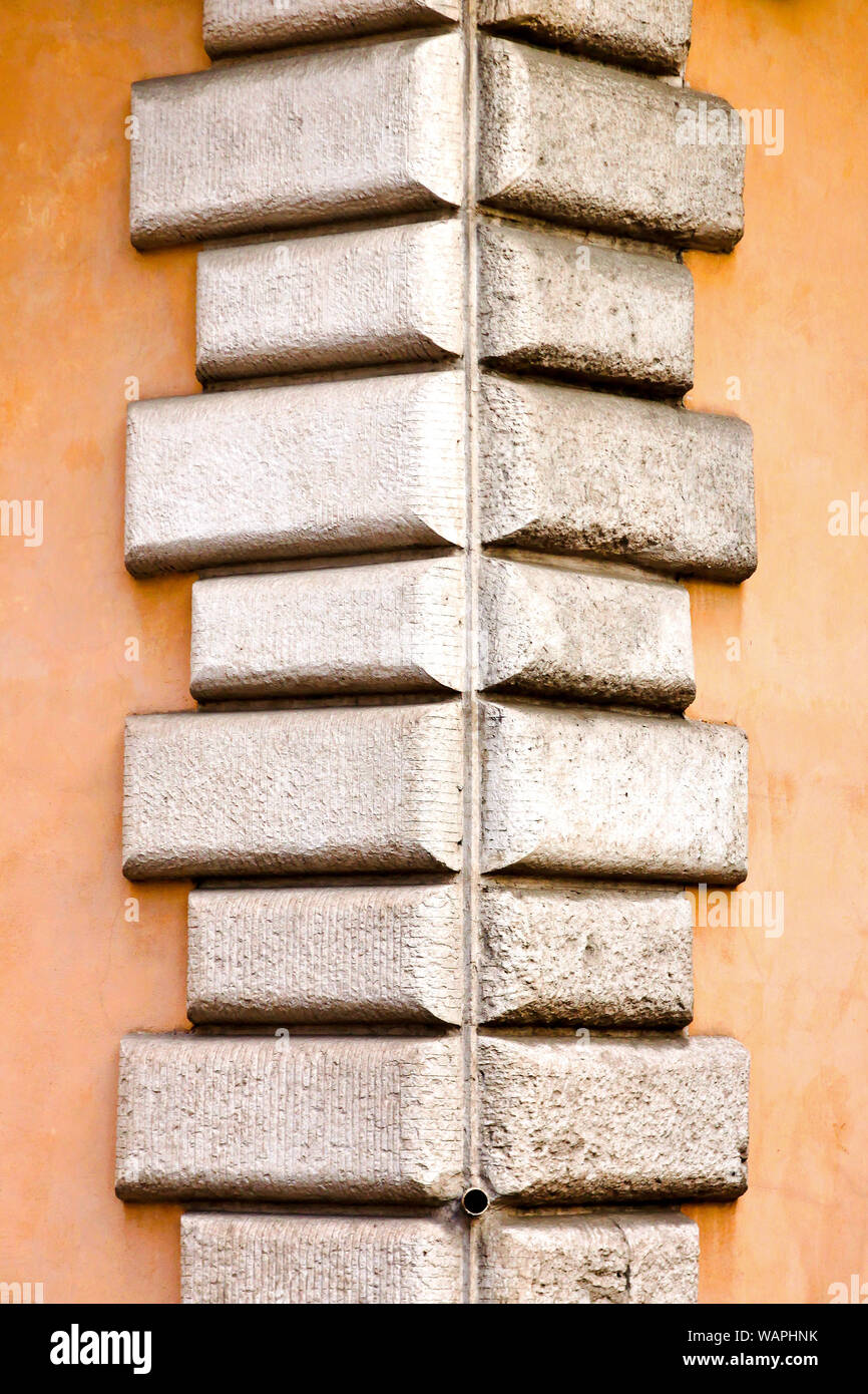 Detail of building corner with stone ornaments Stock Photo - Alamy