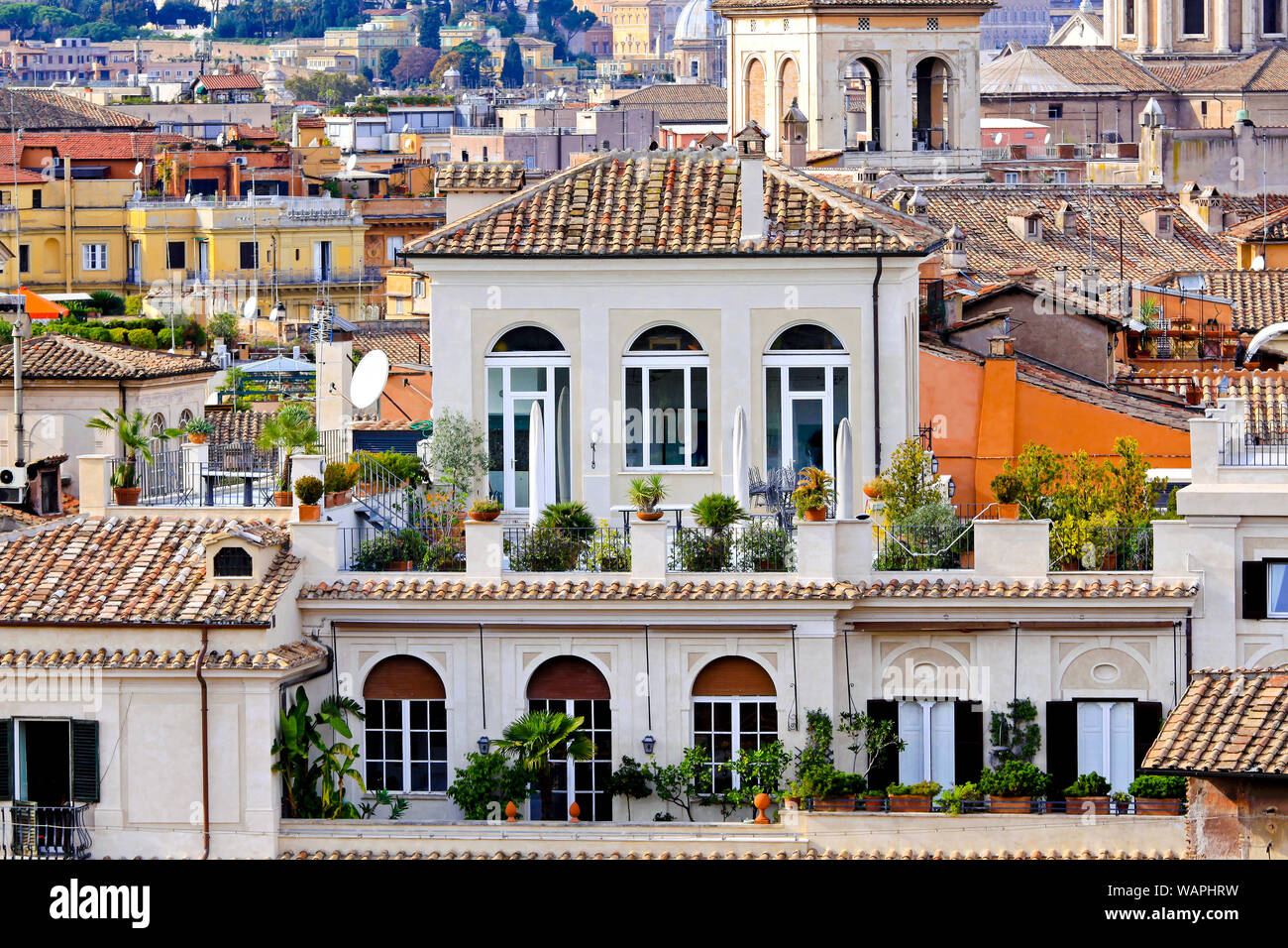 Rooftops rome italy roofs hi-res stock photography and images - Alamy