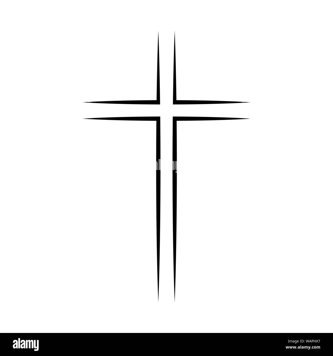 Simple Cross Outline Design