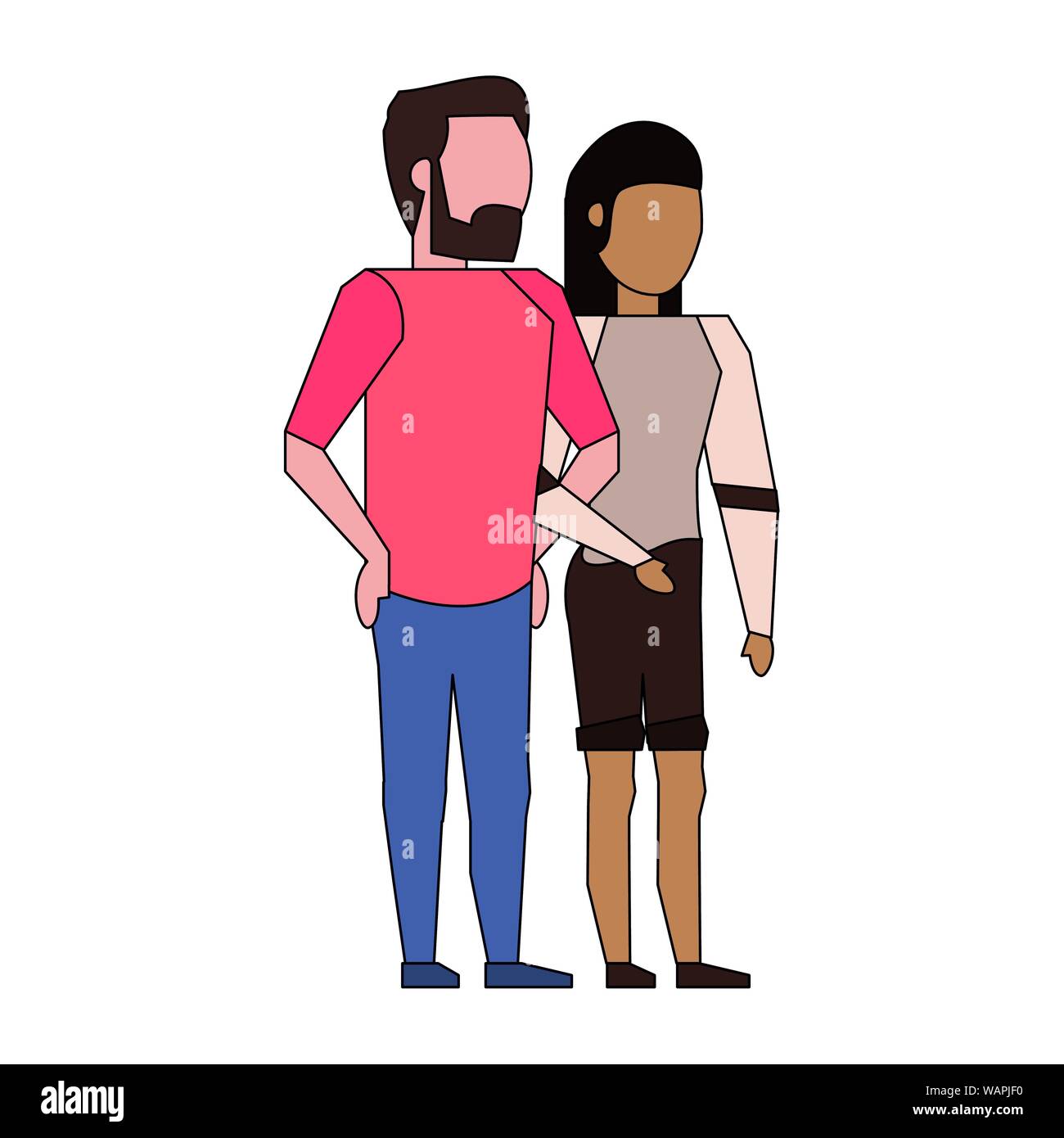 couple love young relationship cartoon Stock Vector Image & Art - Alamy