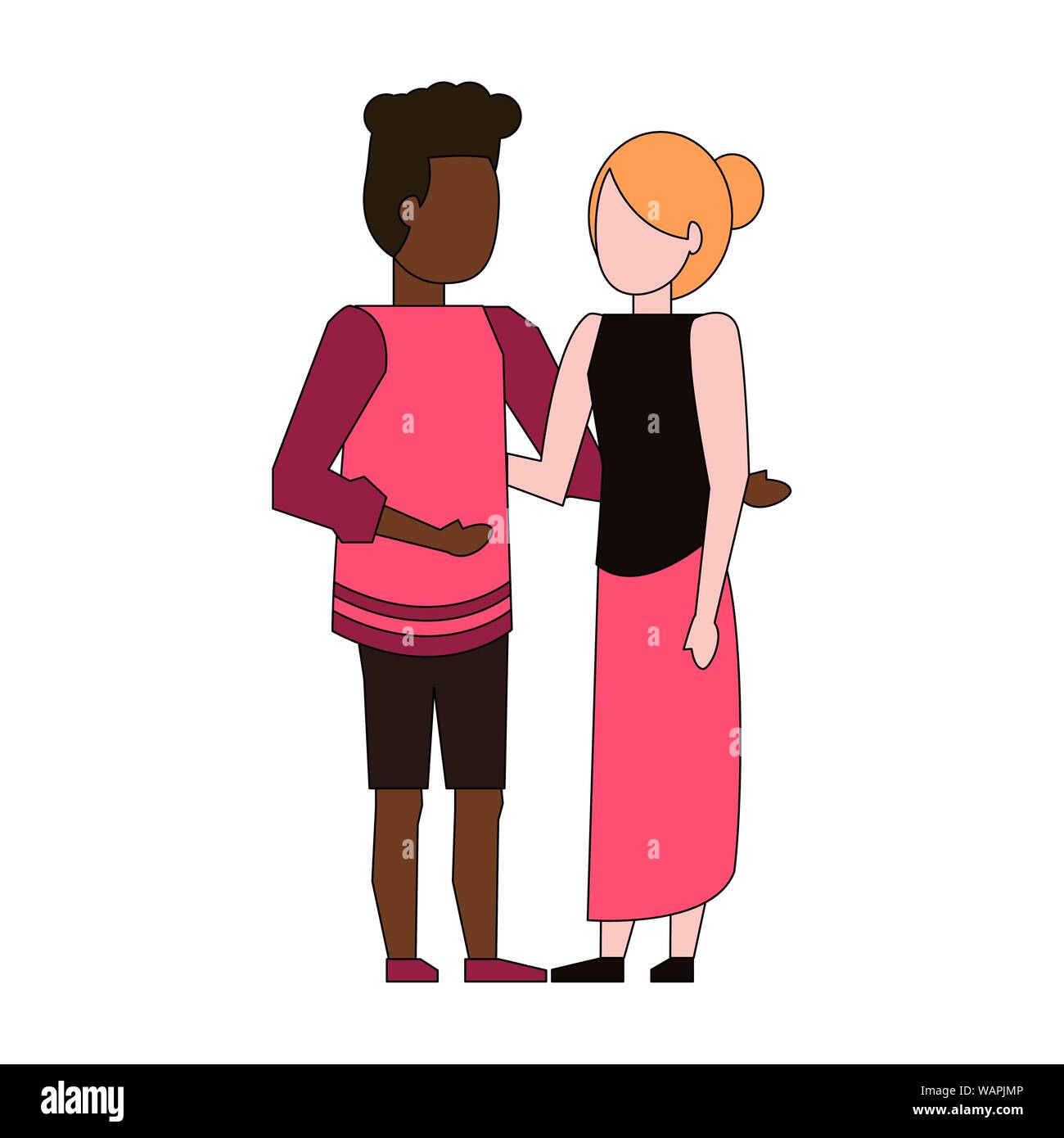 couple love young relationship cartoon Stock Vector Image & Art - Alamy