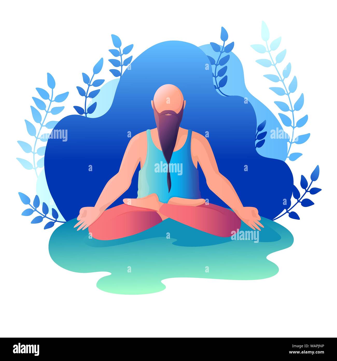 Indian man yoga padmasana Stock Vector Images - Alamy