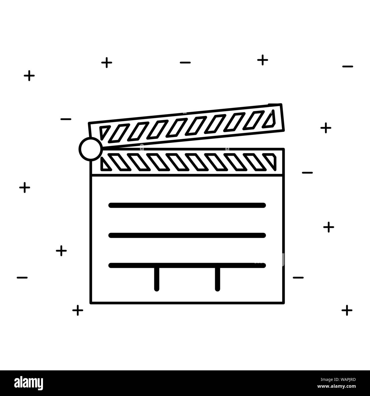 clapboard cinema director isolated icon vector illustration design ...