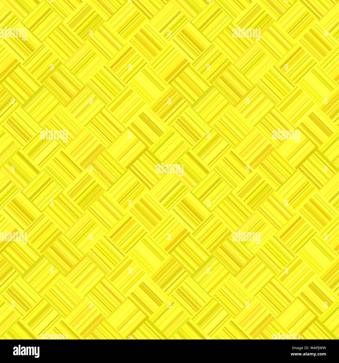 Yellow seamless abstract diagonal striped square mosaic pattern background - vector wall design ...