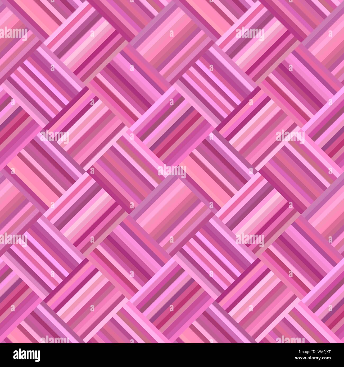 Pink Seamless Diagonal Striped Square Mosaic Pattern Background
