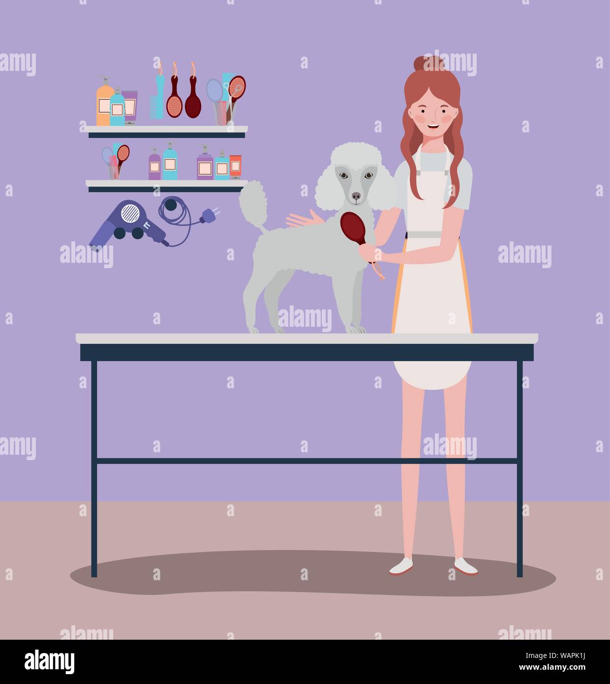 Dog salon poodle Stock Vector Images - Alamy