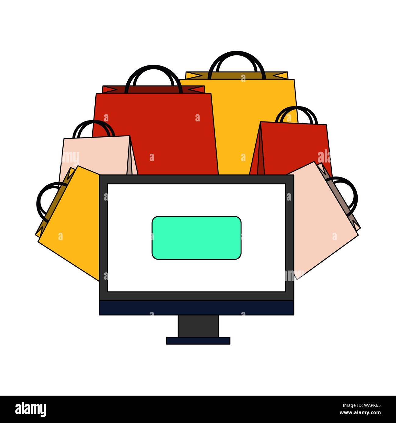 online shopping ecommerce sale cartoon Stock Vector Image & Art - Alamy