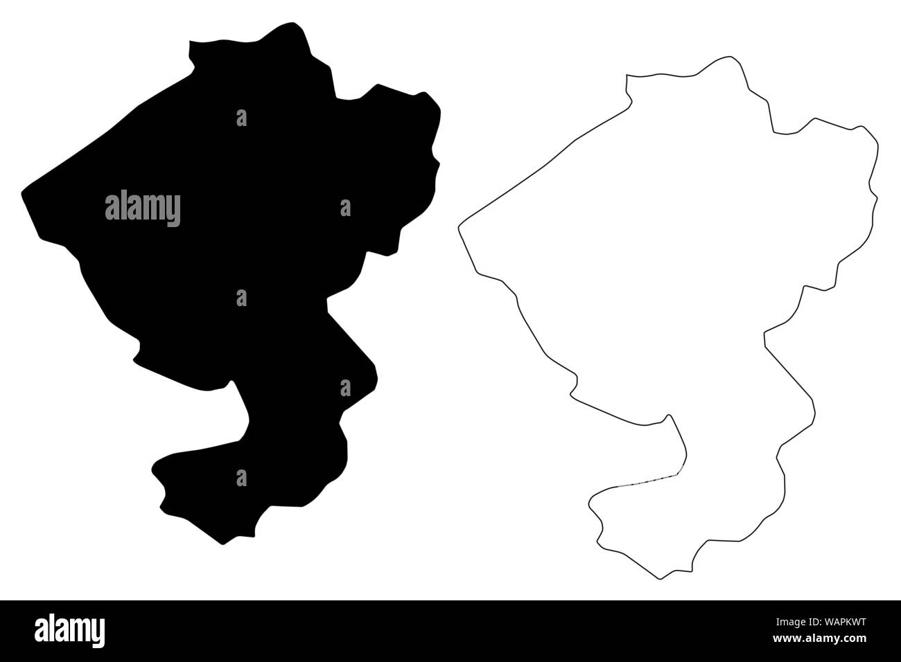 Comayagua Department (Republic of Honduras, Departments of Honduras) map vector illustration ...