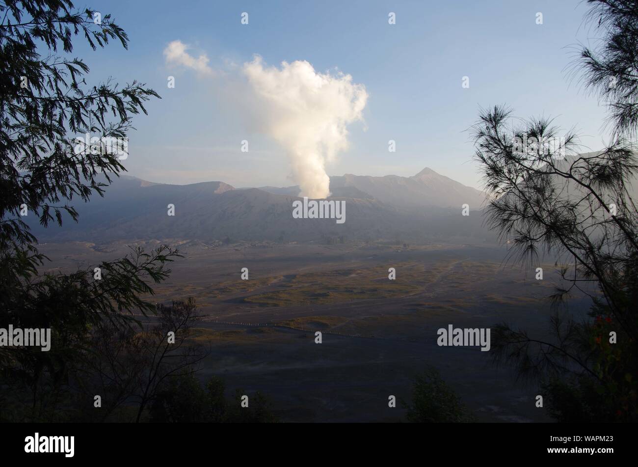 The Bromo volcano and the Tengger caldera on the Java island in ...