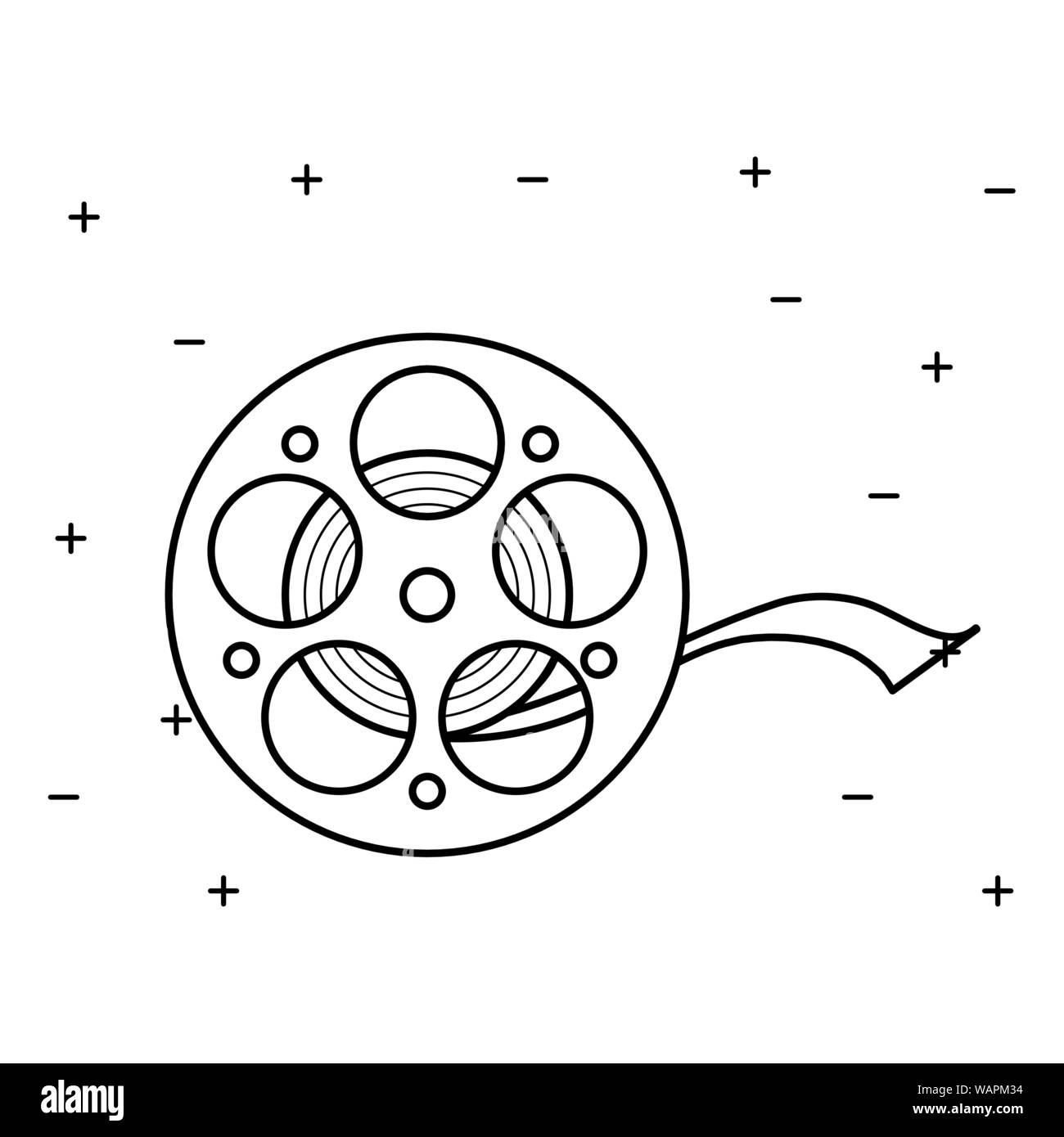 Cine film scroll isolated Stock Vector Images - Alamy