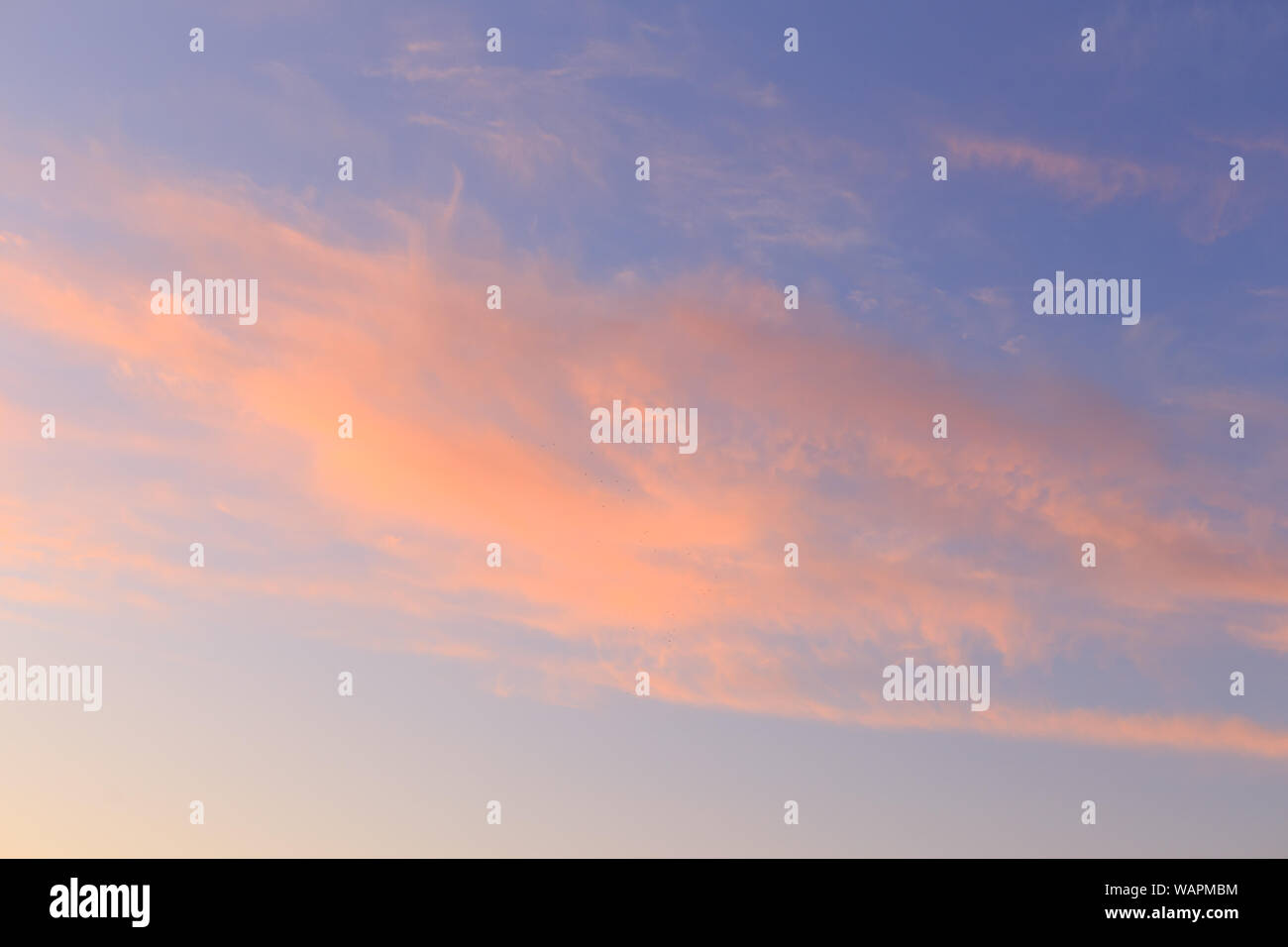 Blue sky with pink clouds hi-res stock photography and images - Alamy
