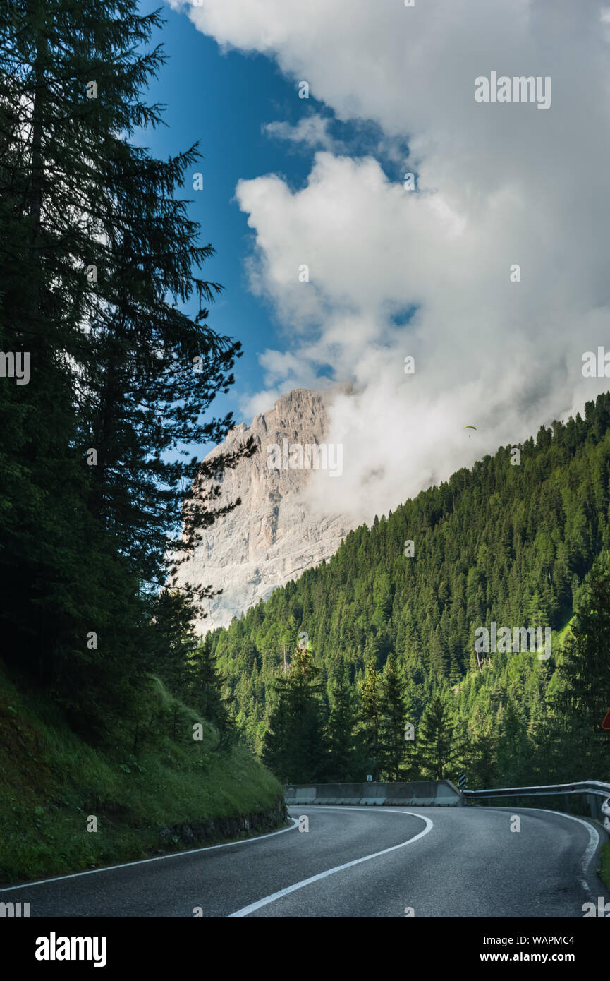 The Sella Pass in Italy (South Tyrol) in good weather Stock Photo - Alamy