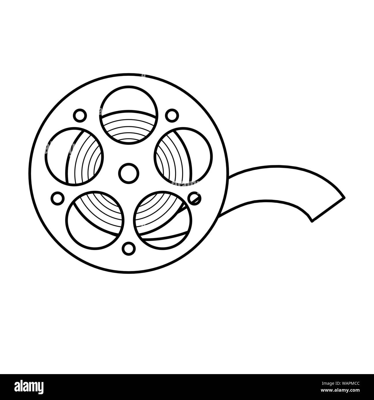Cine film scroll isolated Stock Vector Images - Alamy