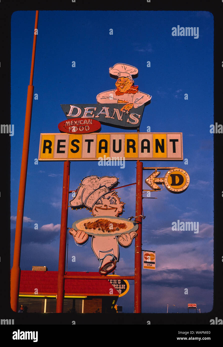 Dean's Restaurant sign, B-40 (Route 66), Tucumcari, New Mexico Stock ...