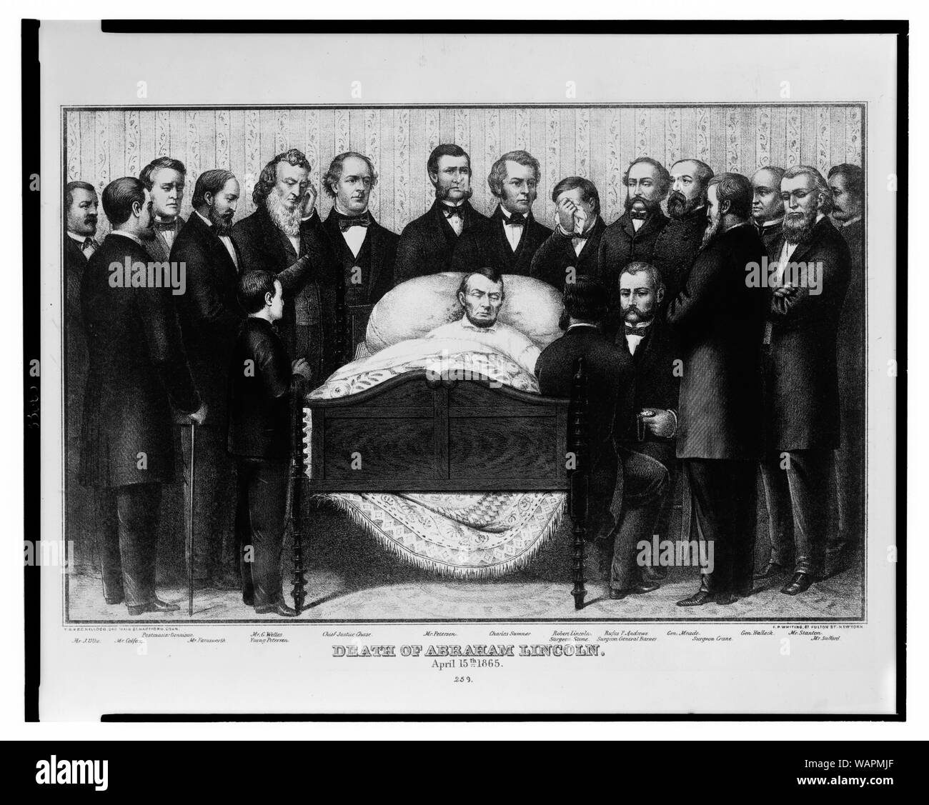 Death of Abraham Lincoln, April 15th 1865 Abstract: Print shows Abraham ...