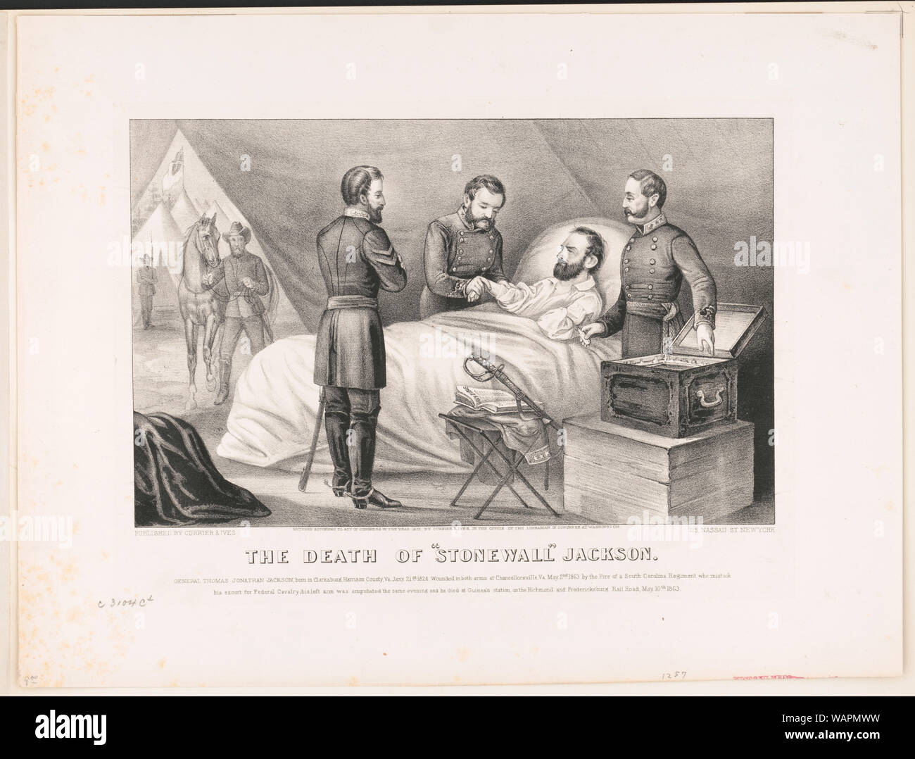 Death of Stonewall Jackson Stock Photo - Alamy