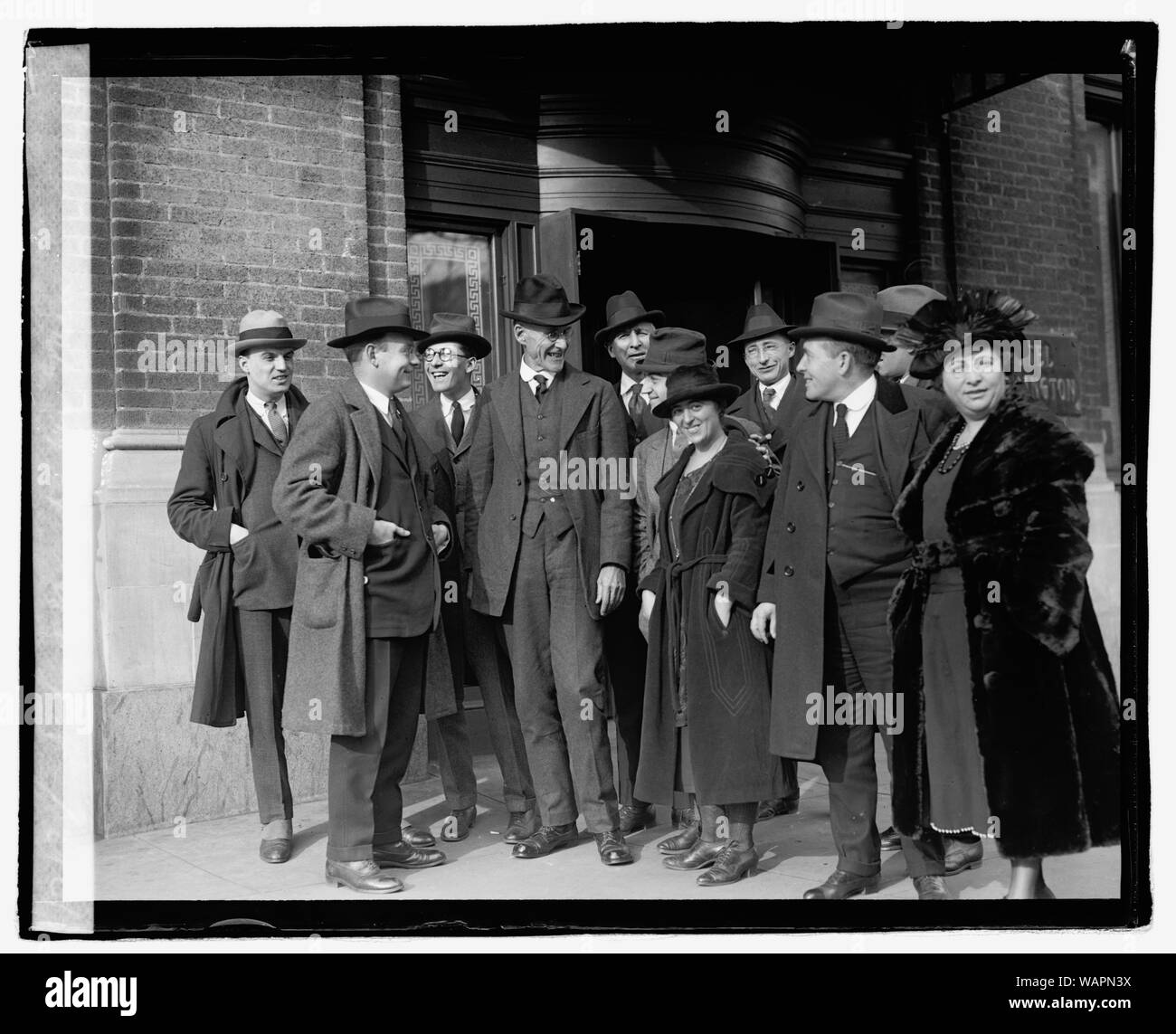 Debs & newspaper men Stock Photo - Alamy