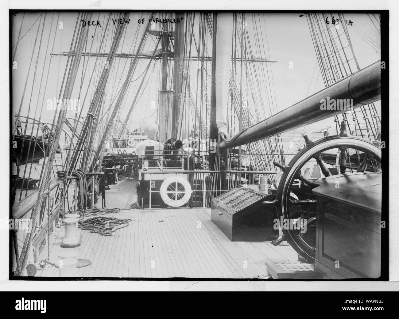 Deck of clipper ship Valhalla Stock Photo - Alamy