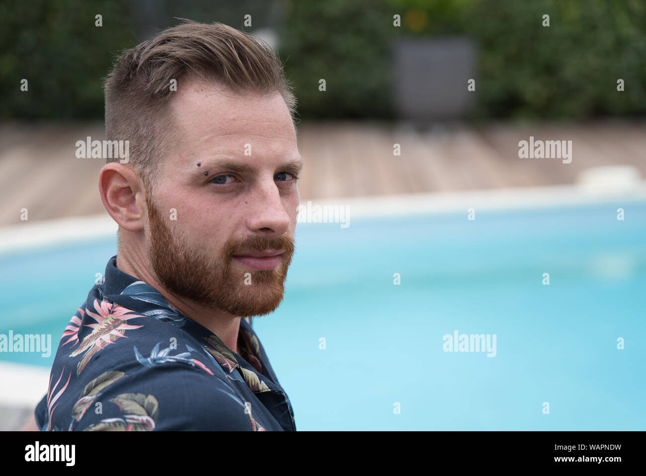 a red beard young male model portrait Stock Photo - Alamy