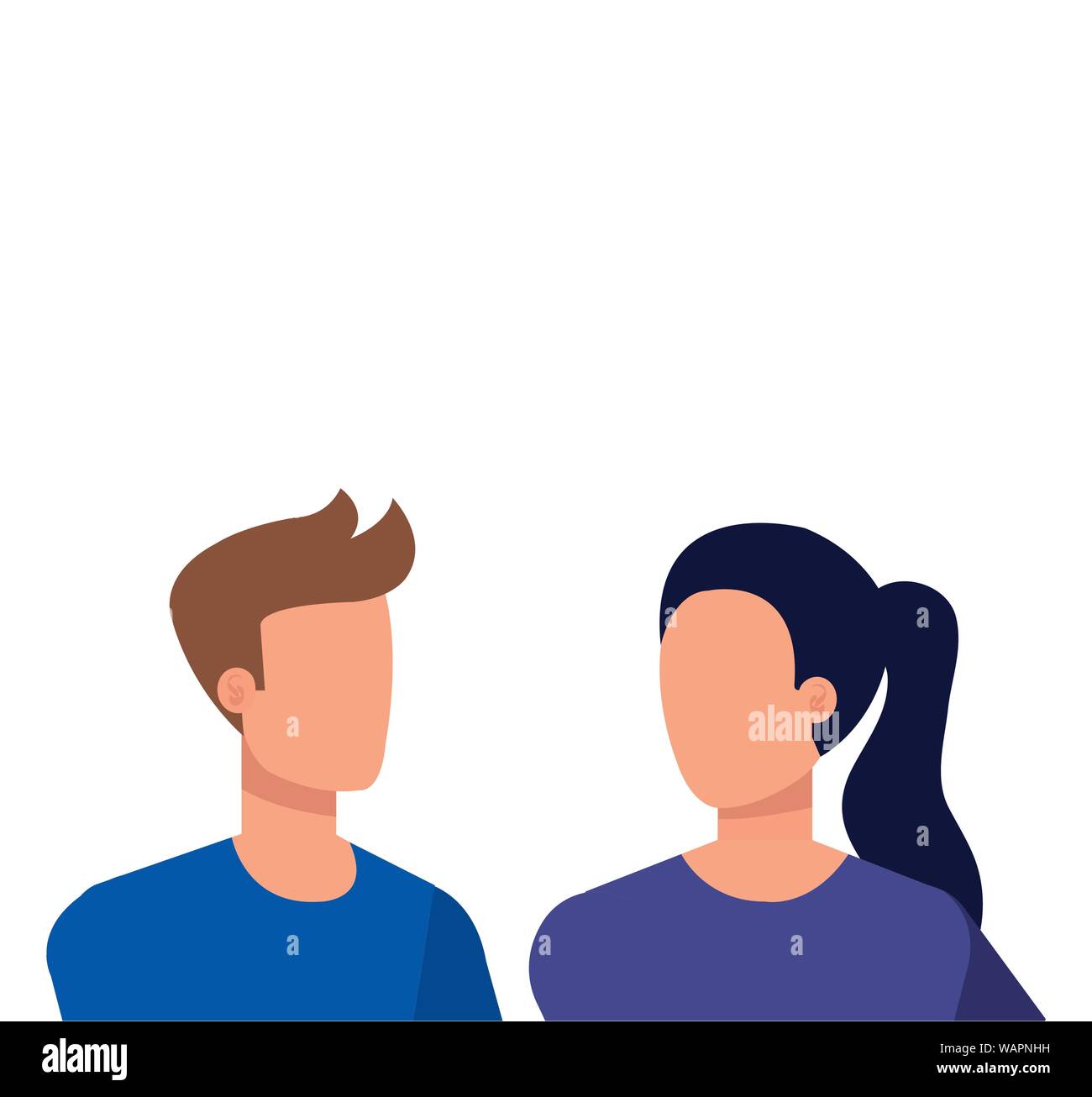 young lovers couple avatars characters Stock Vector Image & Art - Alamy