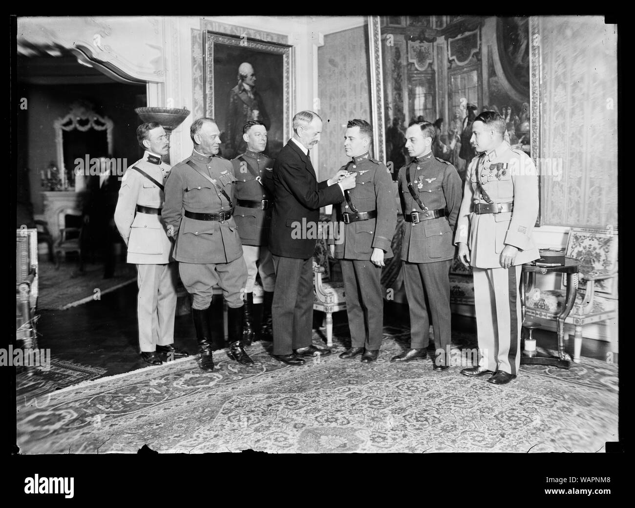 Decorating members of military Stock Photo - Alamy