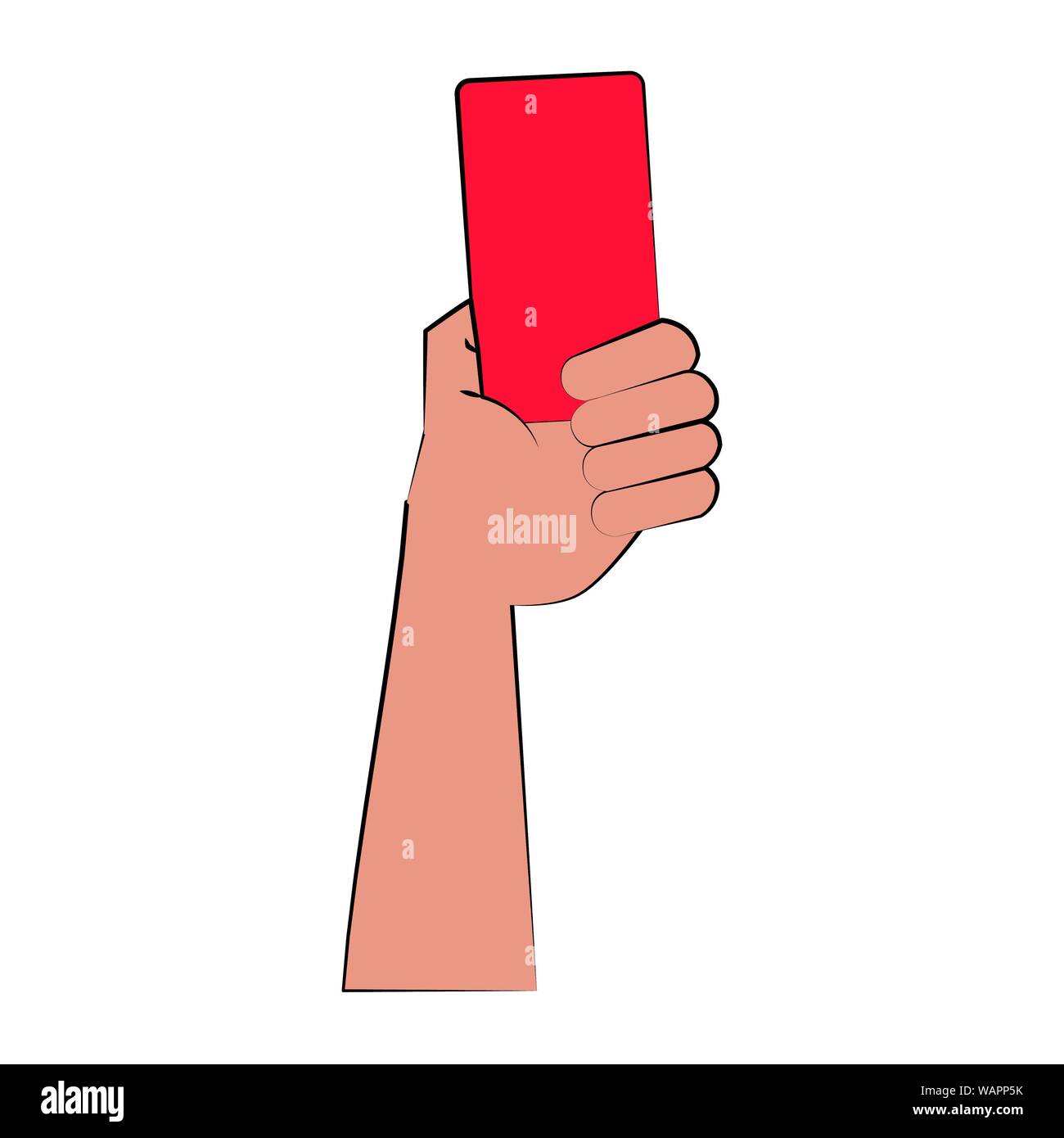 Referee hand holding card cartoon Stock Vector Image & Art - Alamy