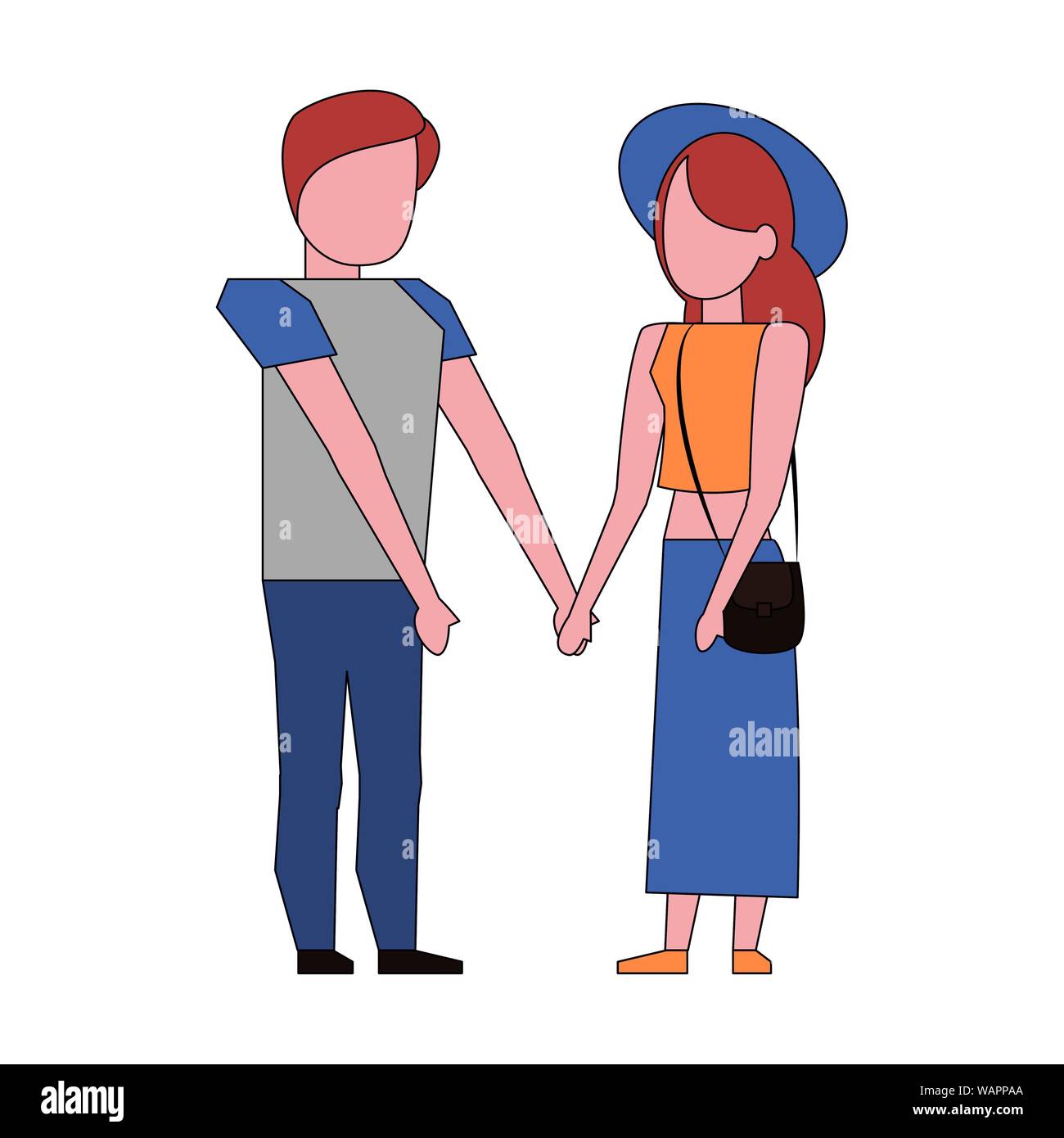 couple love young relationship cartoon Stock Vector Image & Art - Alamy