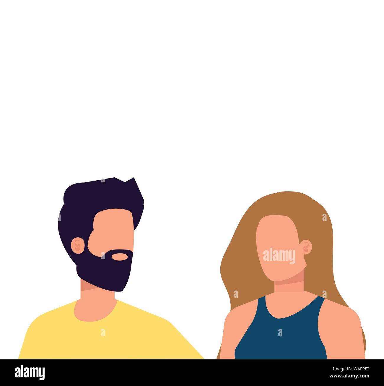 young lovers couple avatars characters Stock Vector Image & Art - Alamy