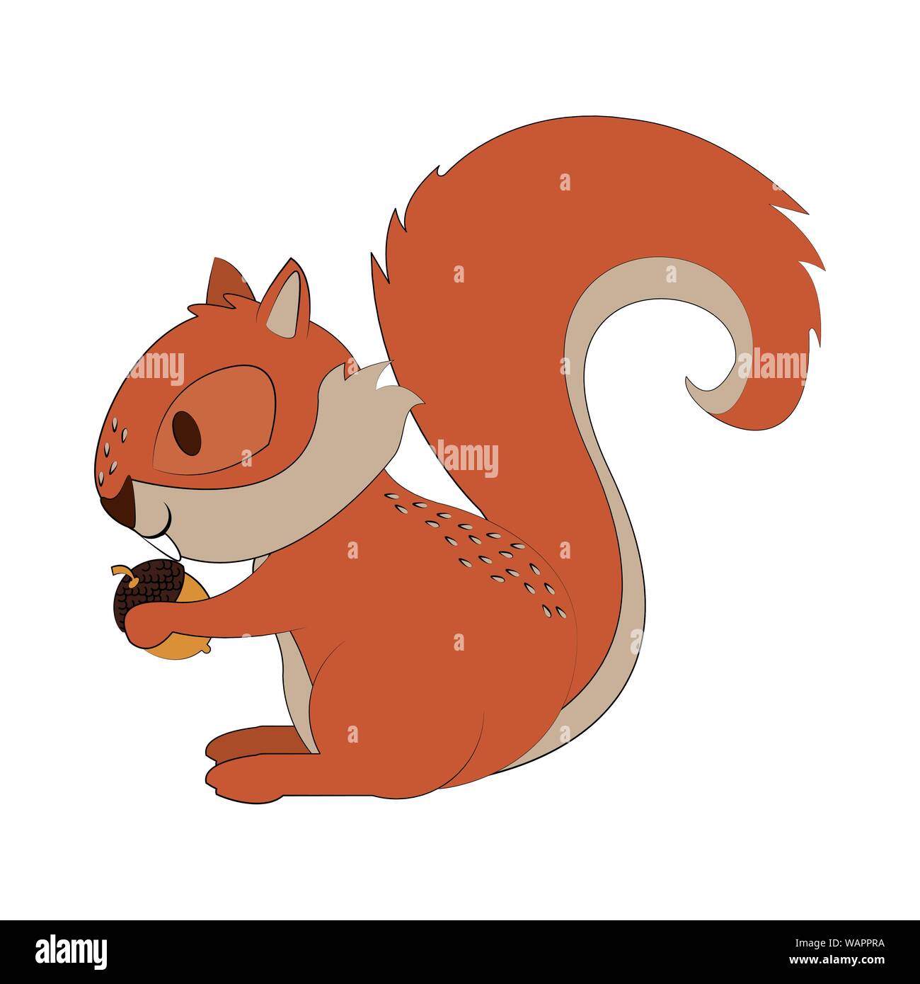 Squirrel eating nut animal wildlife Stock Vector Images - Alamy