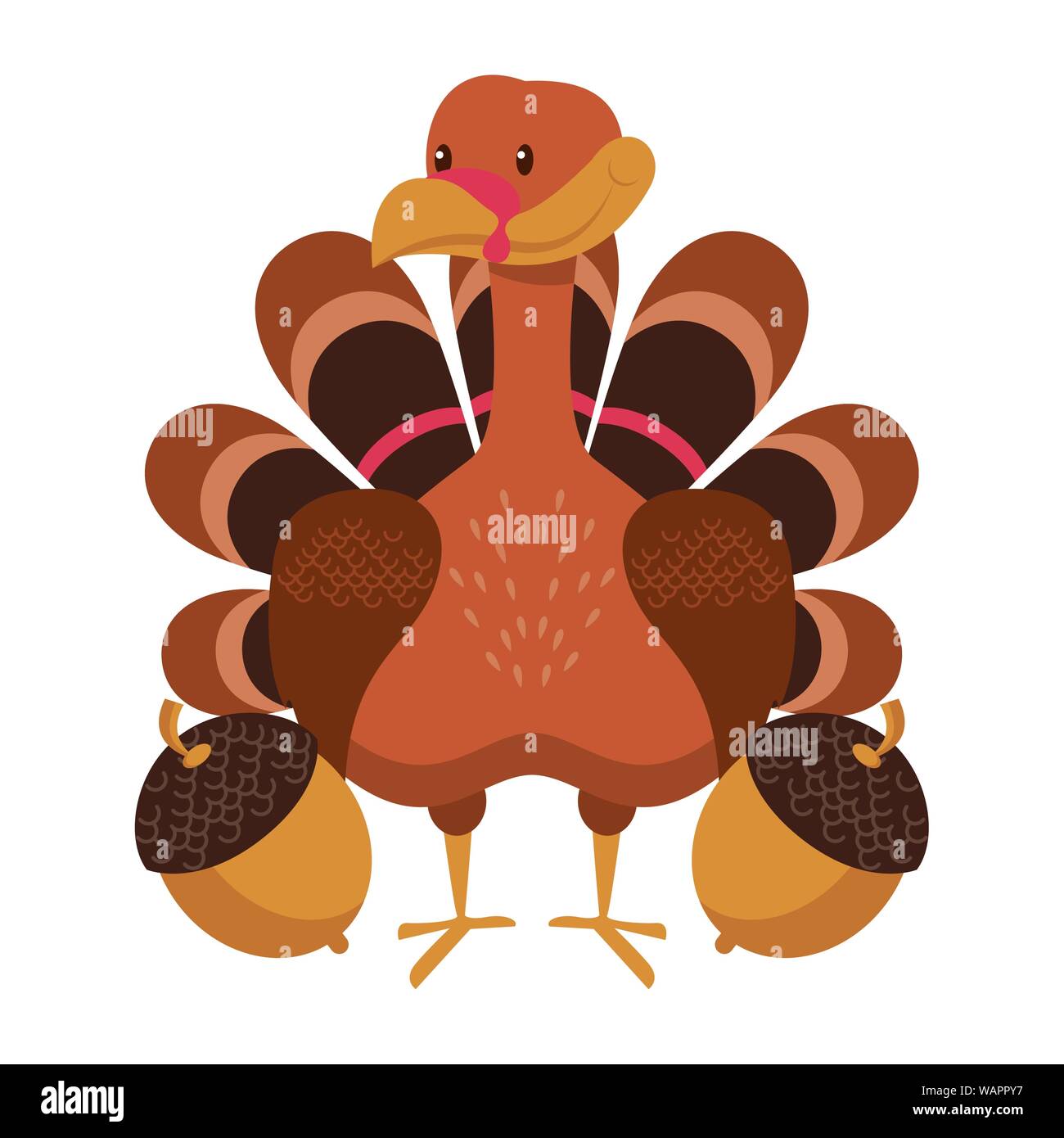 Wild animals and elements thanksgiving day and autumn season Stock ...
