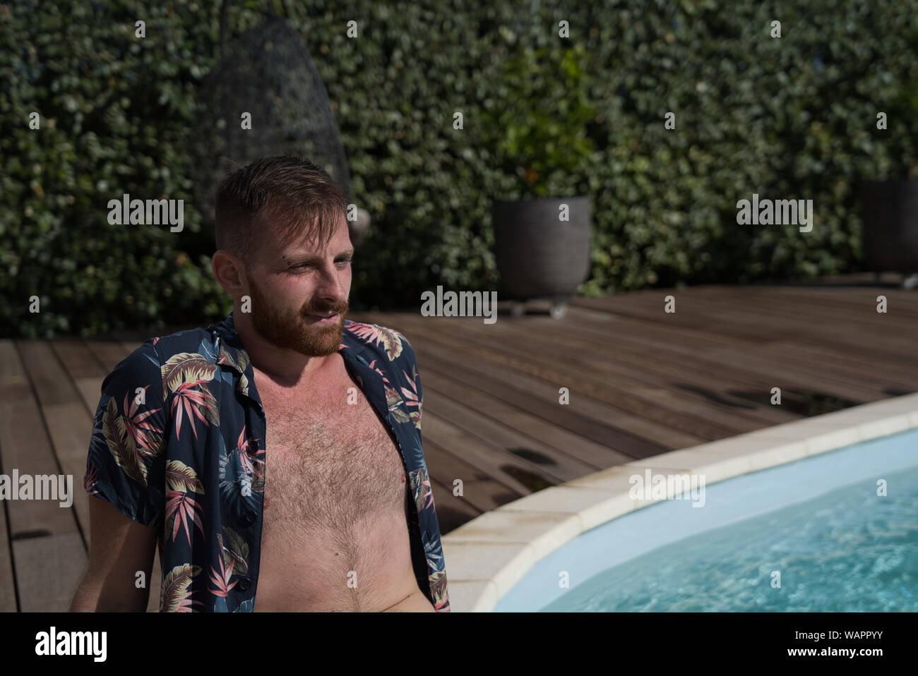 a red beard young male model portrait Stock Photo - Alamy