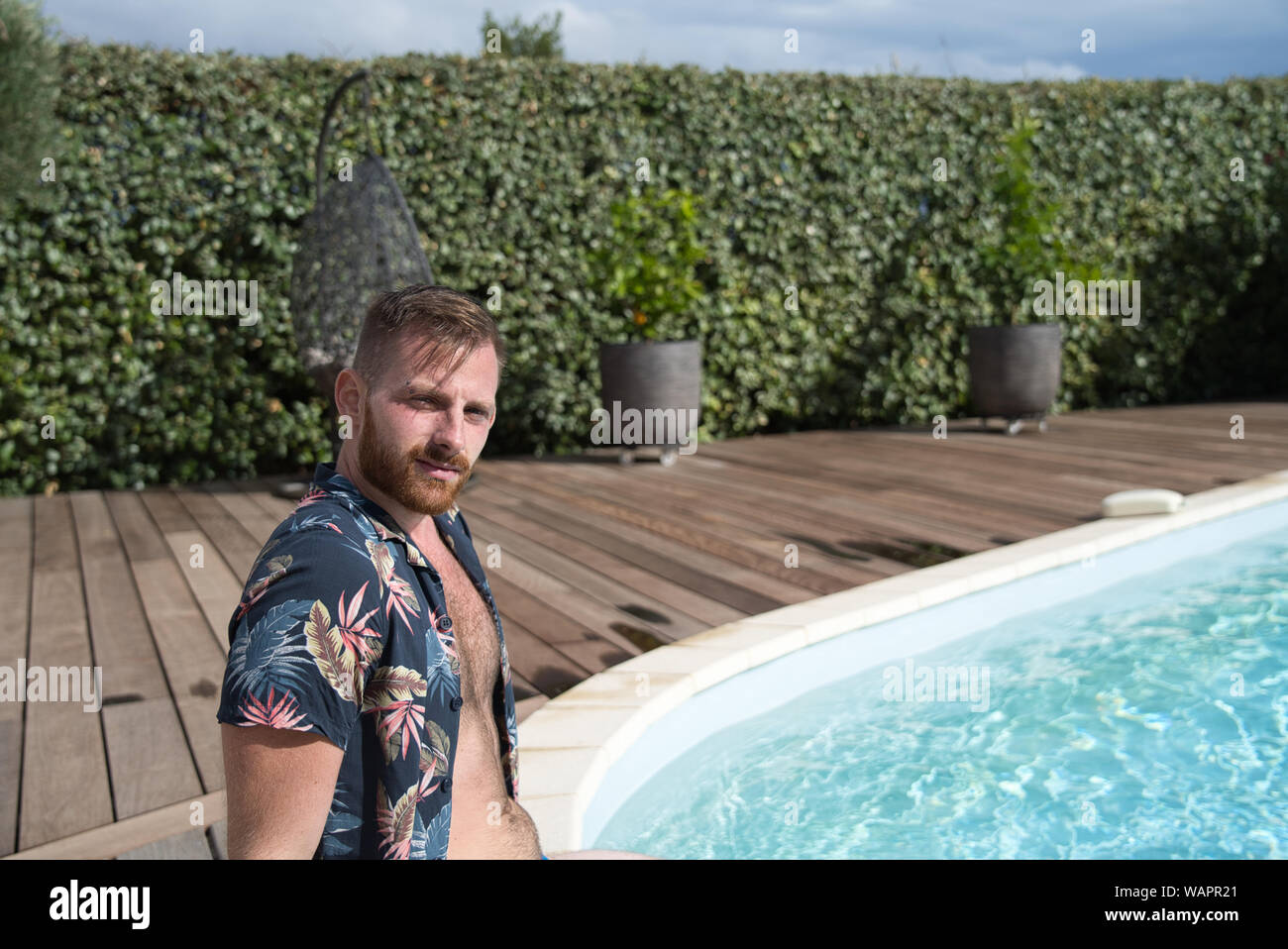 a red beard young male model portrait Stock Photo - Alamy