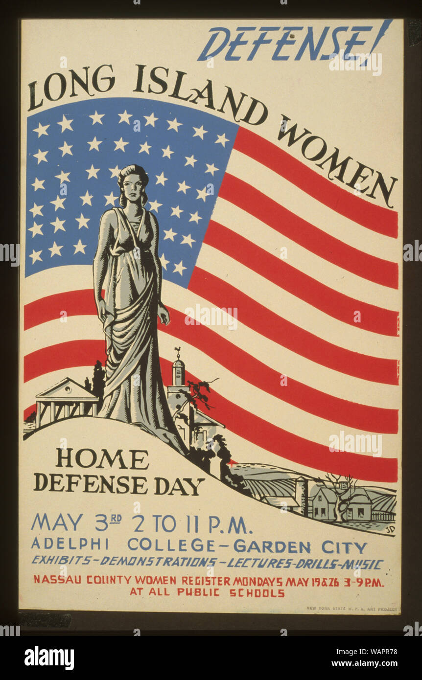 Defense! Abstract: Poster announcing activities related to home defense ...