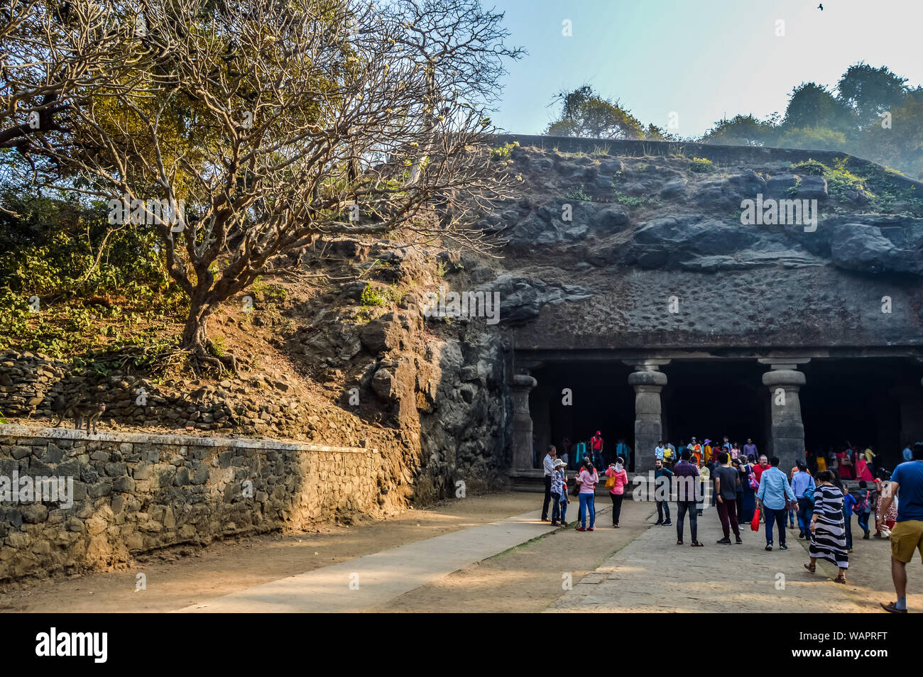 Elephant caves a famous landmark in Mumbai India on an Island in ...