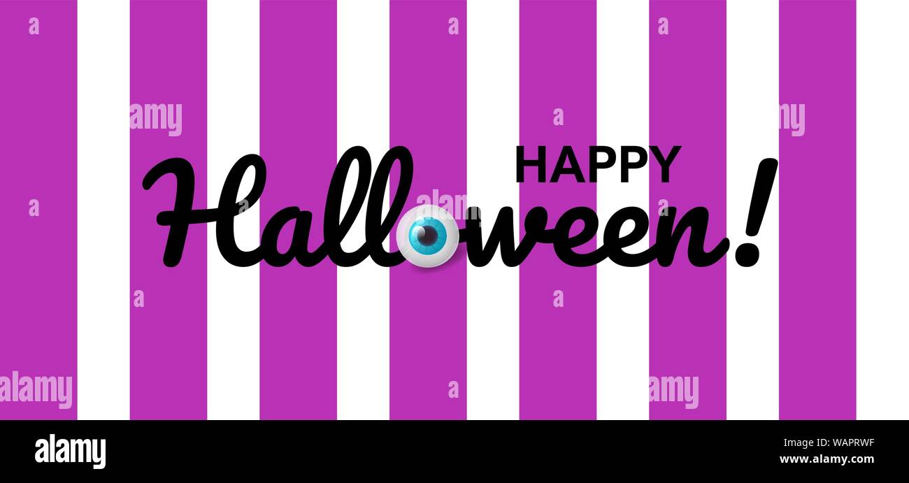 Boo. Halloween banner background with eyes. Lettering, poster, card ...